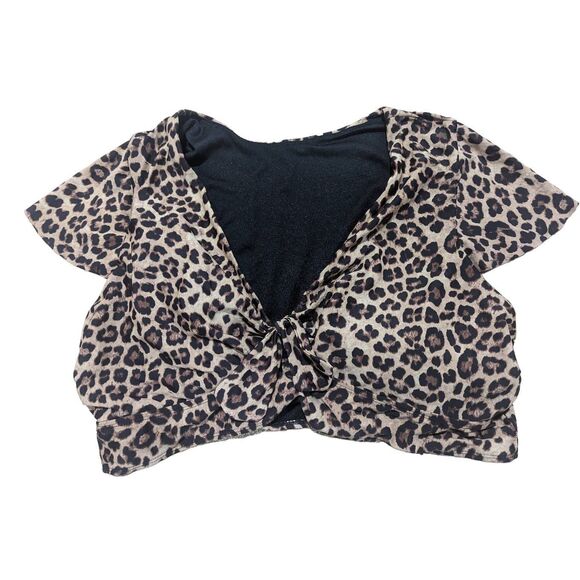 torrid | Swim | Torrid Womens 3x Leopard Print Lightly Padded Cup Cap ...